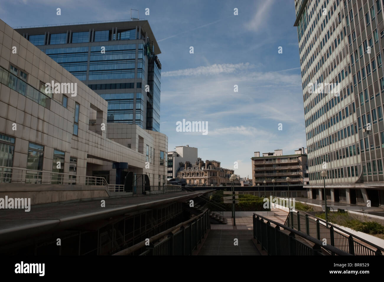 Paris, France, Office Buildings, Montparnasse District, Top of Train ...