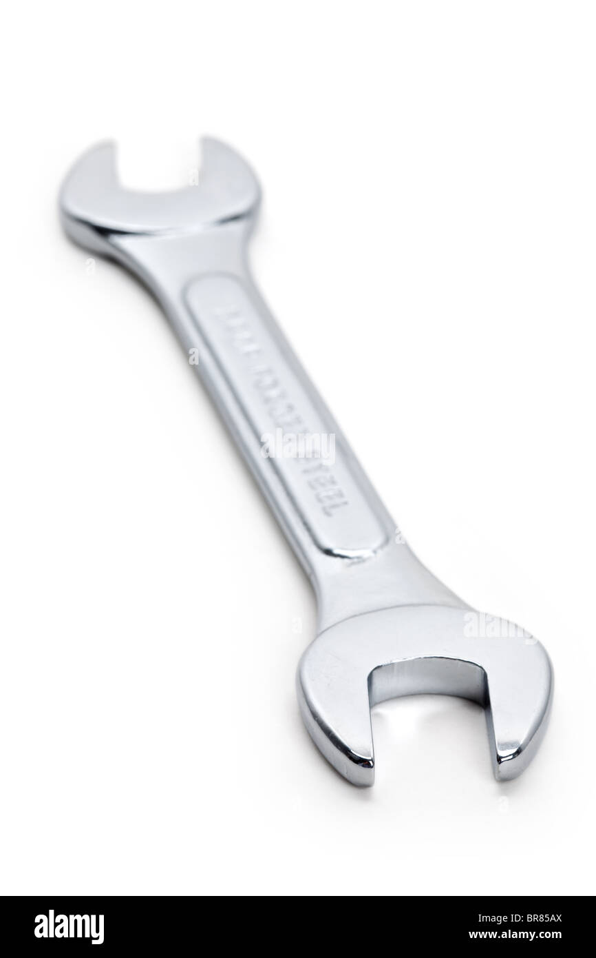 Stainless Steel Wrench close up Stock Photo - Alamy