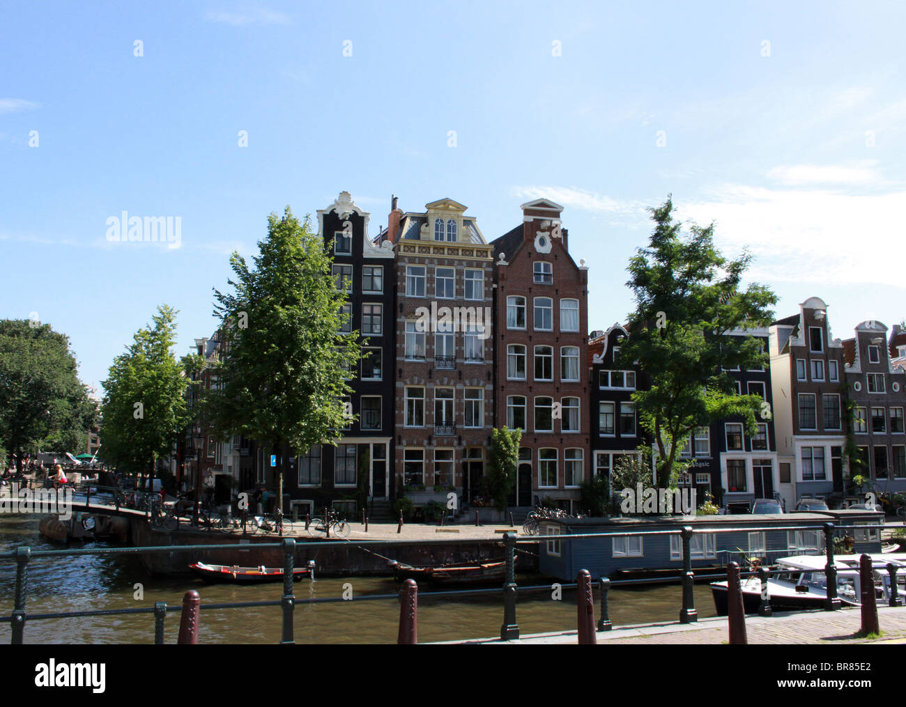 Amsterdam Canal junction Netherlands Holland Stock Photo - Alamy