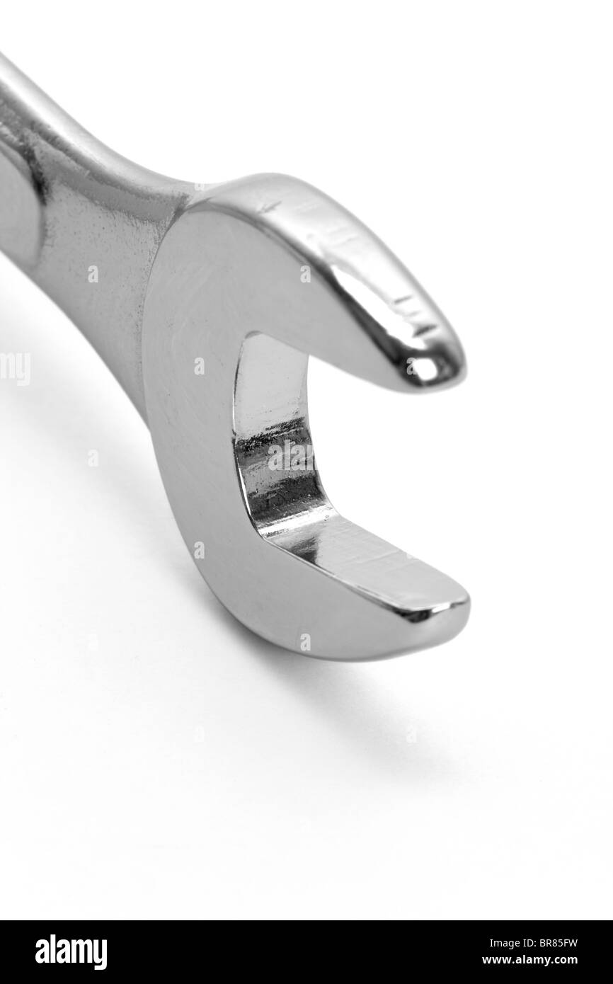 Stainless Steel Wrench close up Stock Photo - Alamy