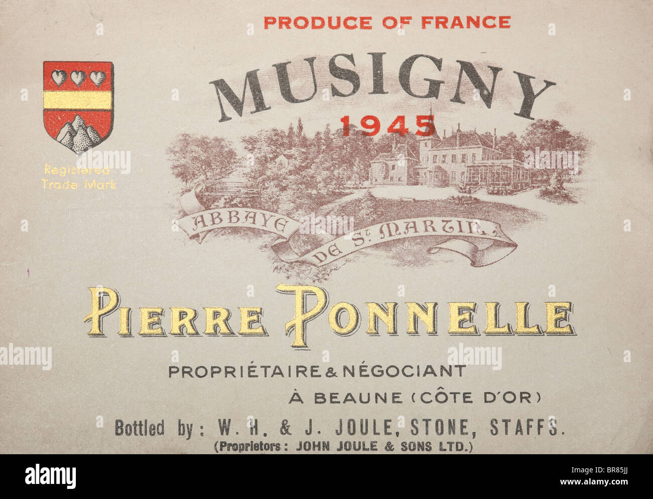 French wine label hi-res stock photography and images - Alamy