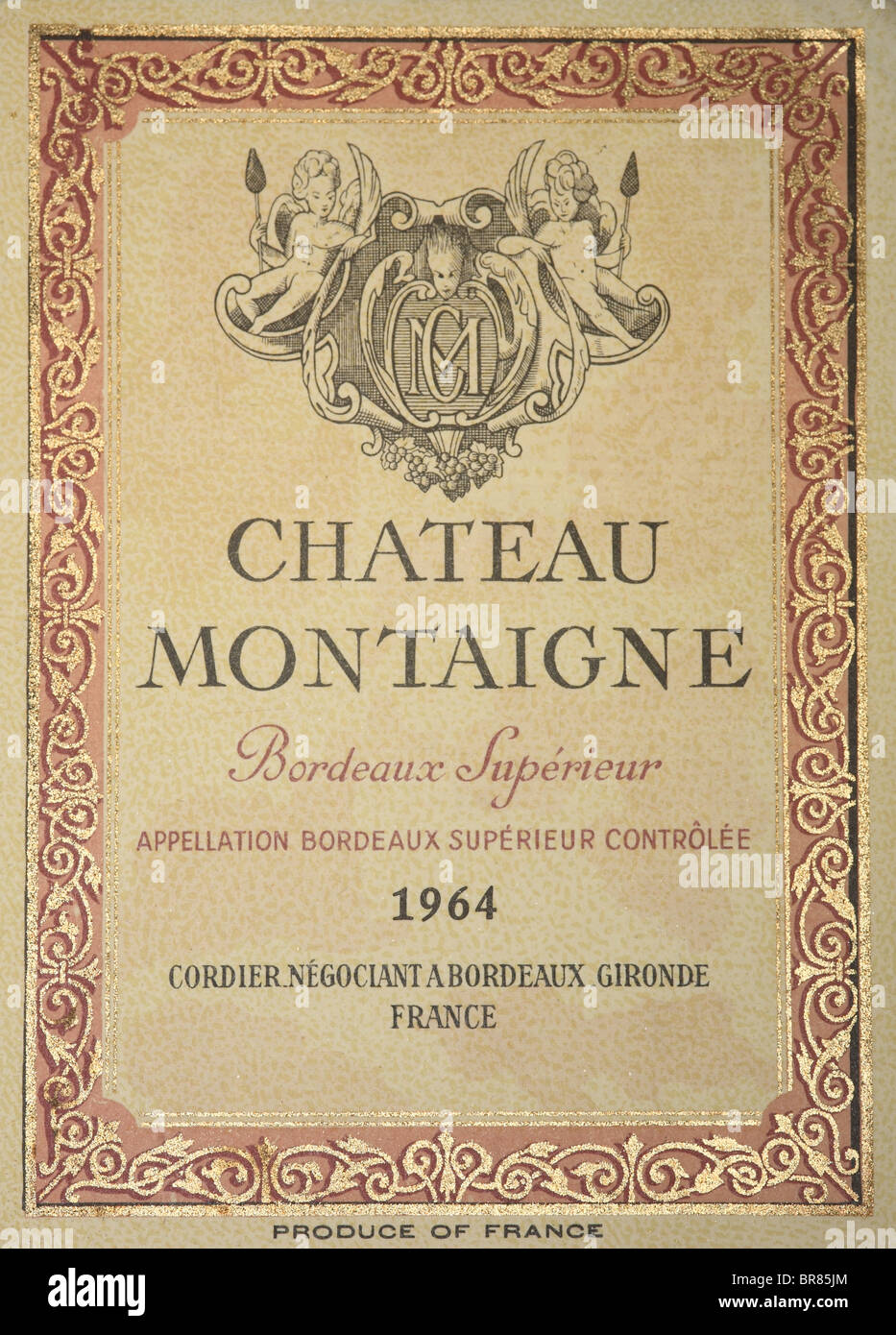 Vintage French Wine Label