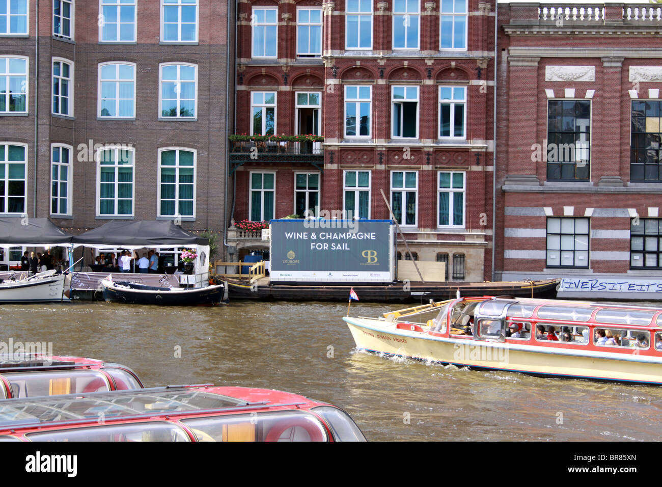 Amsterdam, Holland, Netherlands river boats Stock Photo - Alamy