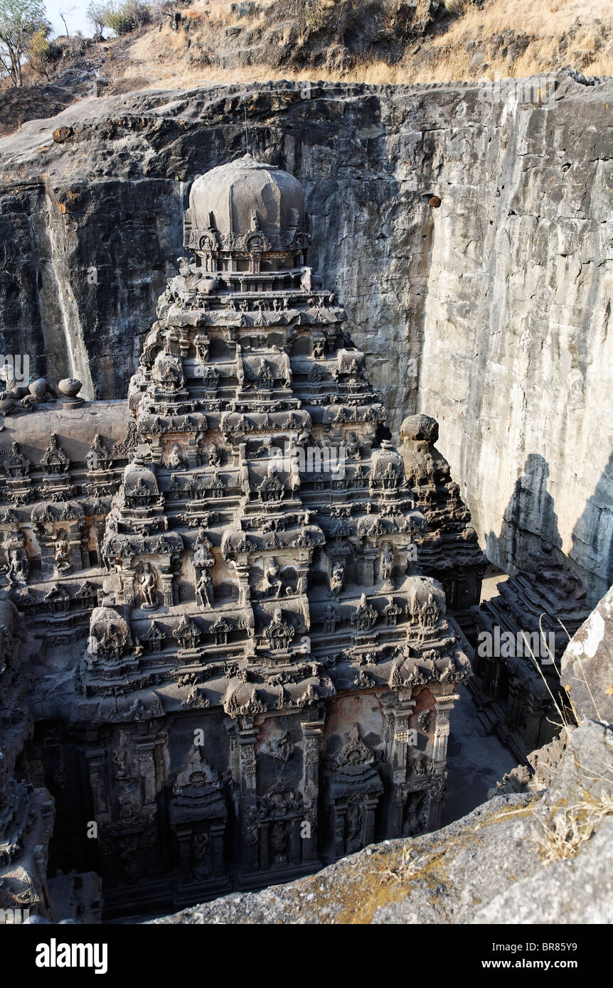 Kailash temple, Ellora Caves, Maharashtra state, India Stock Photo ...