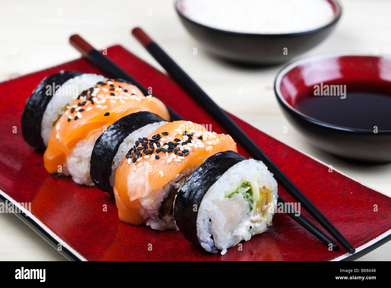 Collection of sushi Stock Photo - Alamy