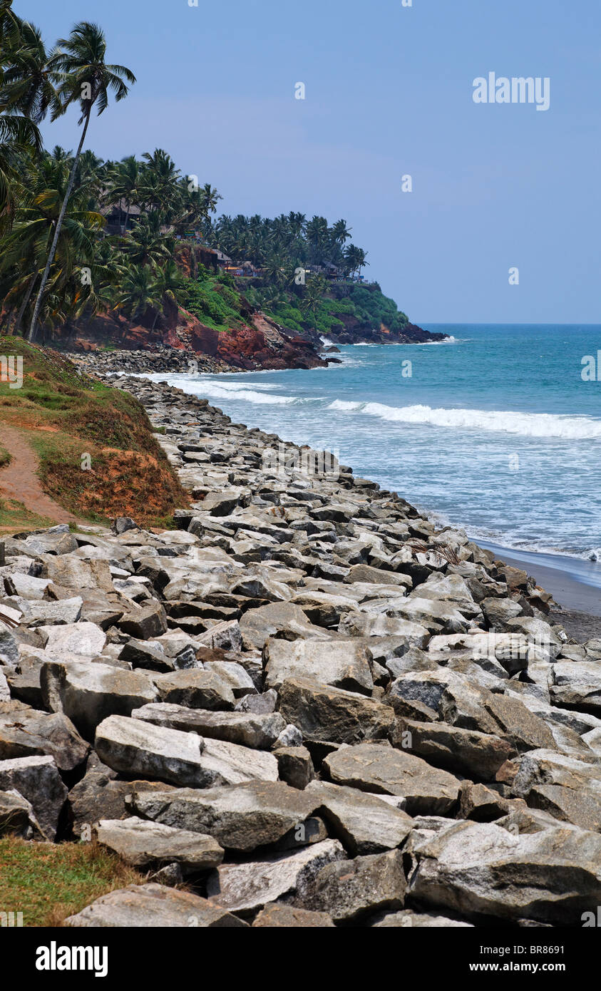 The coast, Varkala, Kerala, India Stock Photo - Alamy