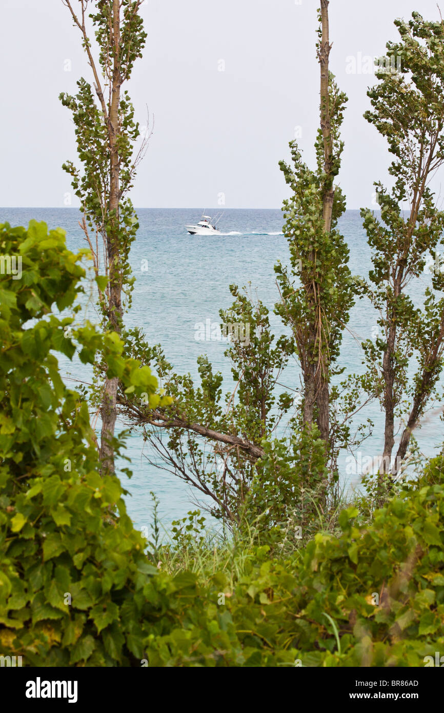 Lake Michigan MI Lower Peninsula Great Lakes waterscape overhead from ...