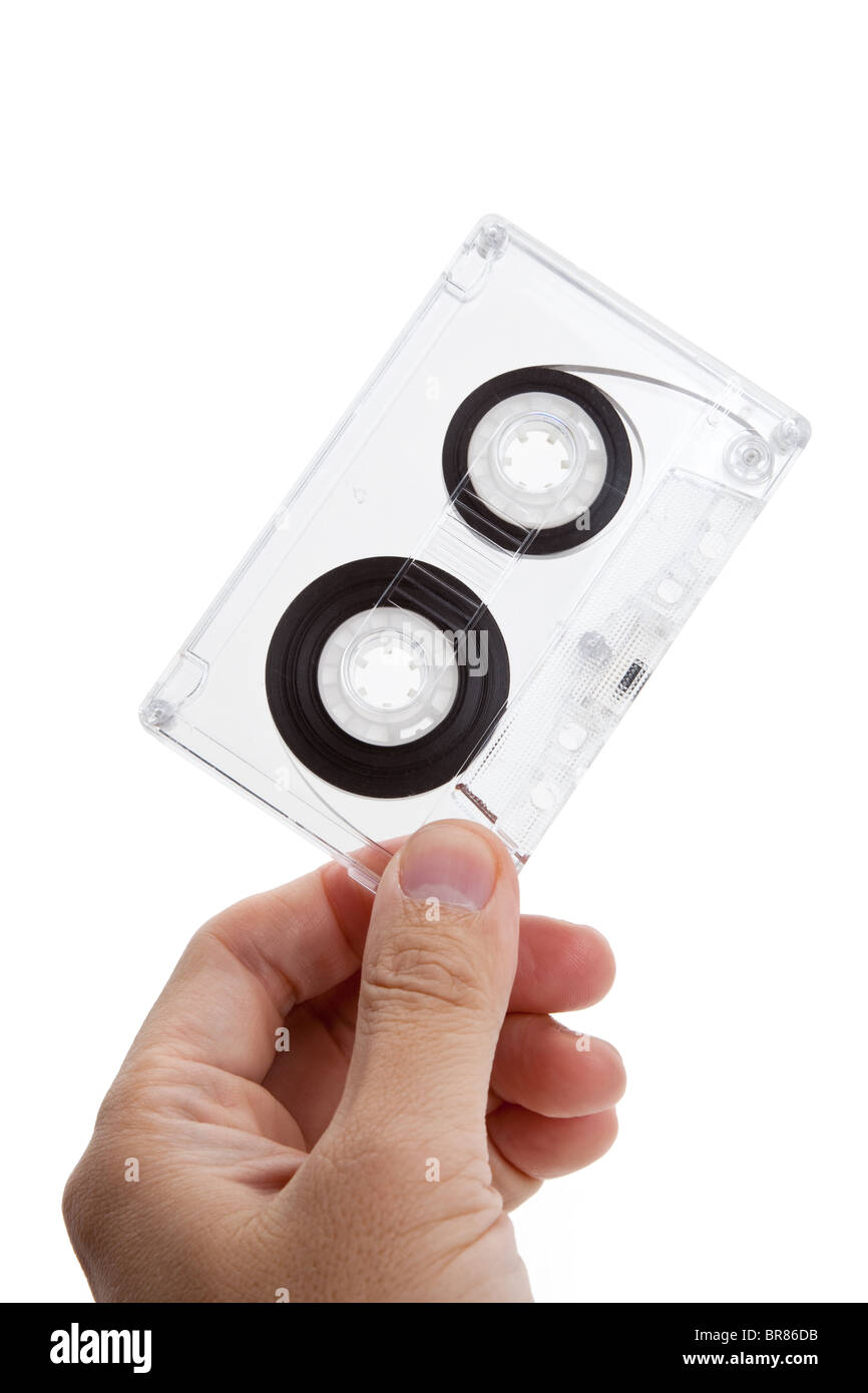 Hand holding audio cassette tape hi-res stock photography and images ...