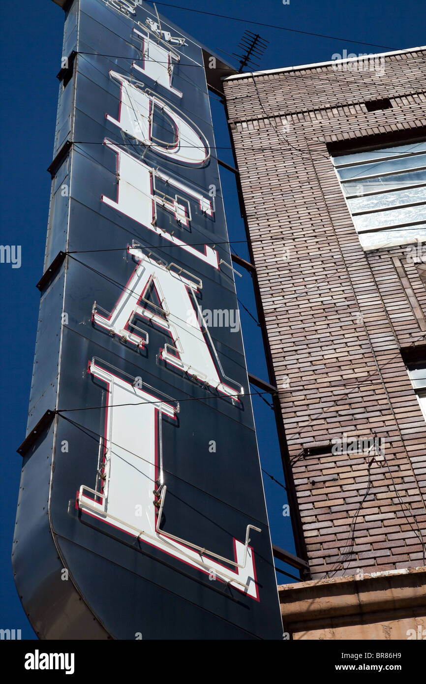 Downtown Birmingham, Alabama sign for IDEAL Stock Photo - Alamy