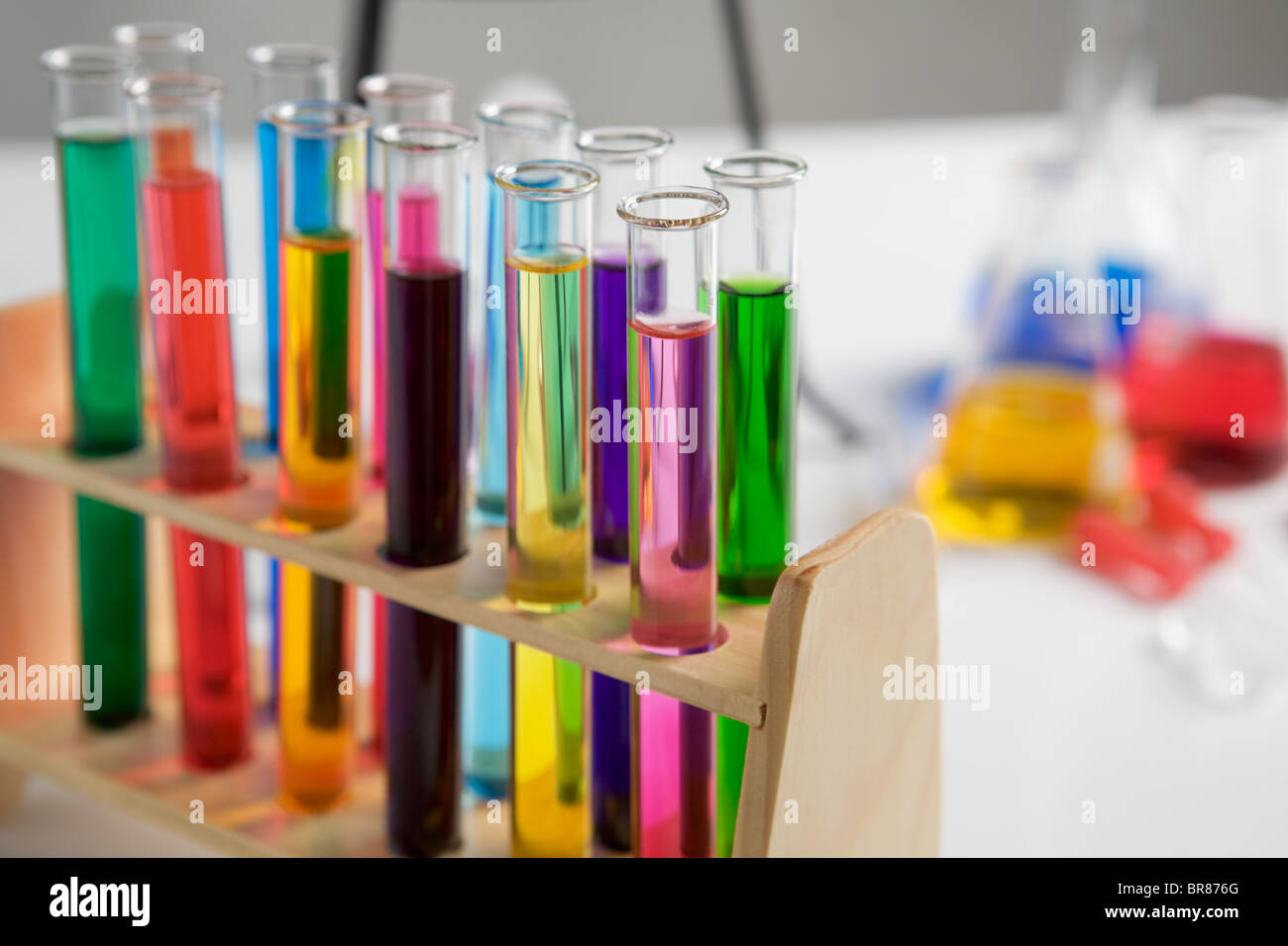 Several chemical solution in tube inside laboratory Stock Photo - Alamy