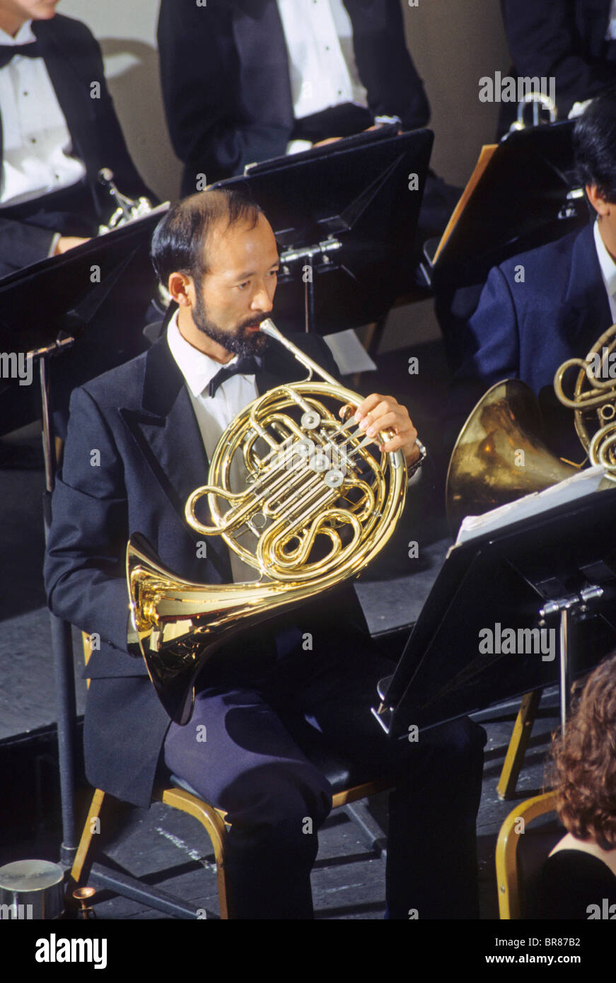 teen band instrument clarinet music play woodwind uniform asian ethnic ...