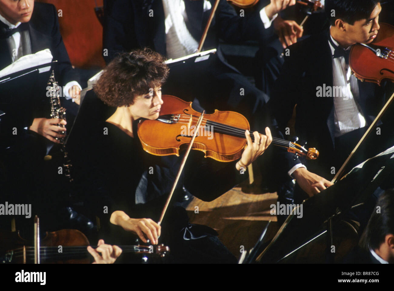 teen band instrument clarinet music play woodwind uniform asian ethnic ...