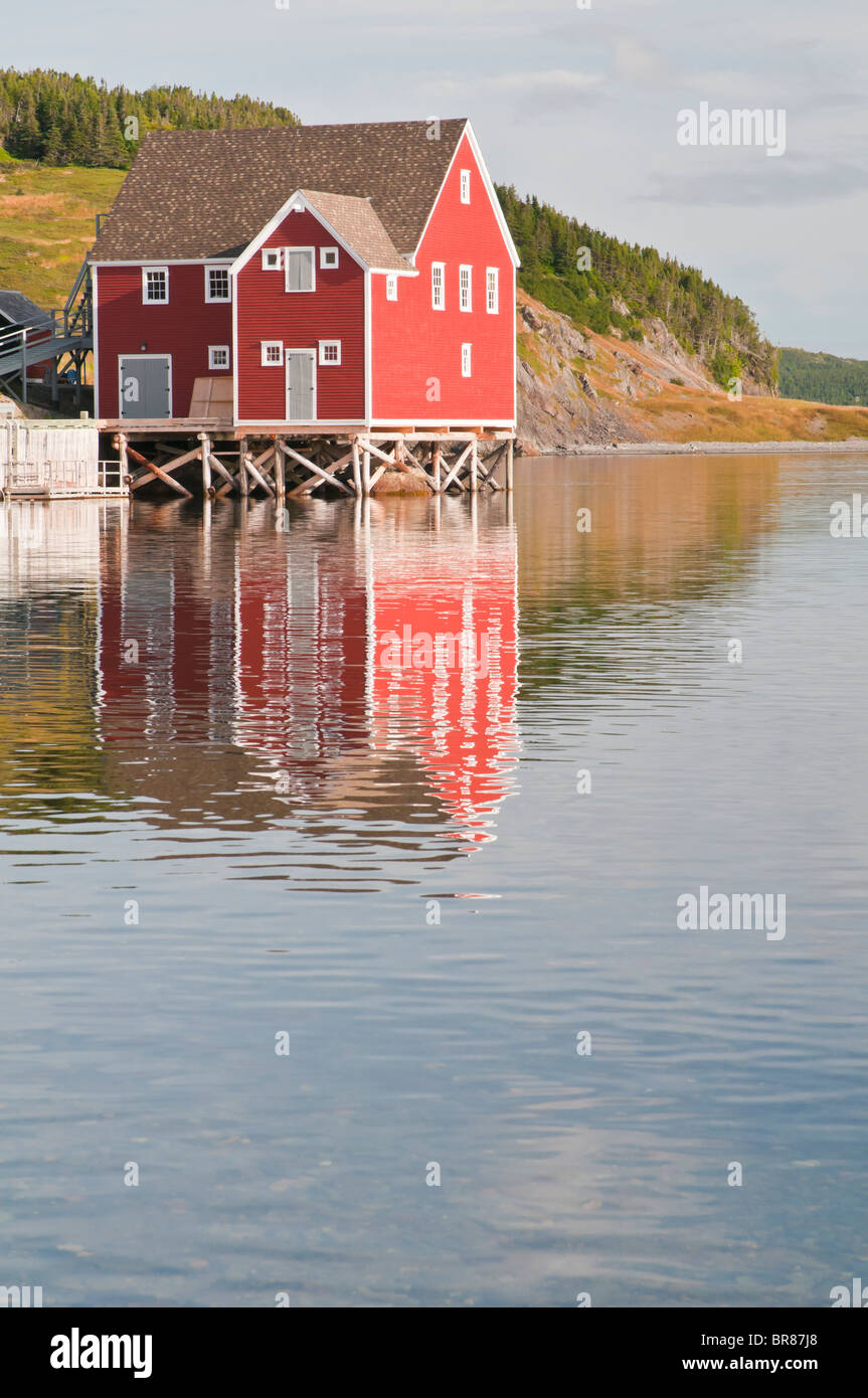 Trinity waterfront reflection, Trinity, Newfoundland, Canada Stock ...