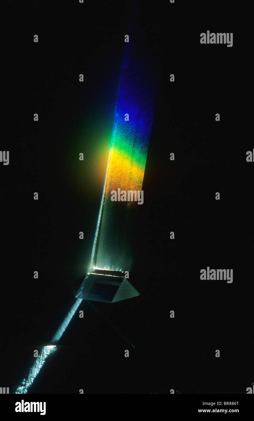 prism rainbow science demo diffraction light spectrum triangle glass ...
