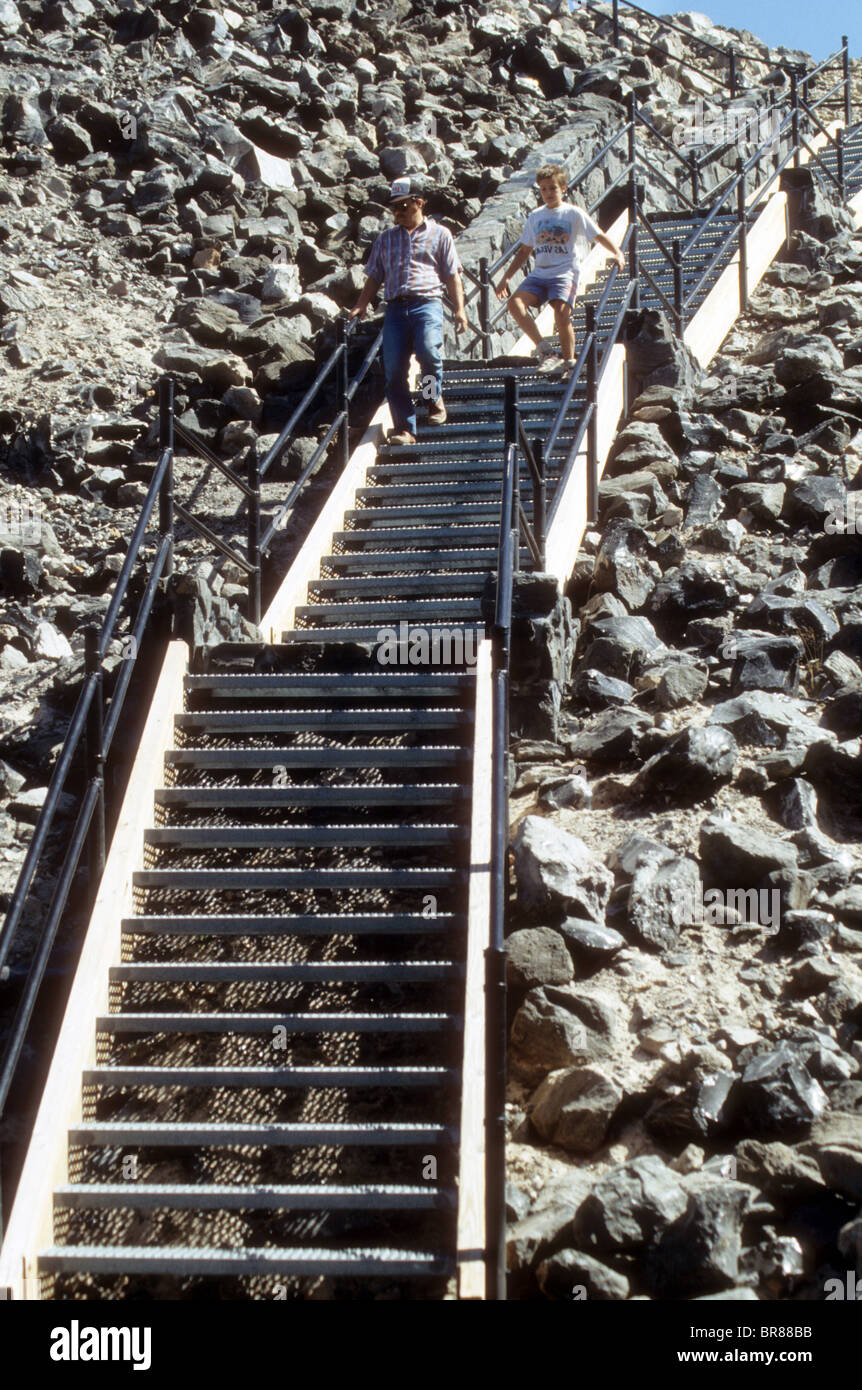 stairs obsidian Oregon glass butte geology rock lava state park nature ...