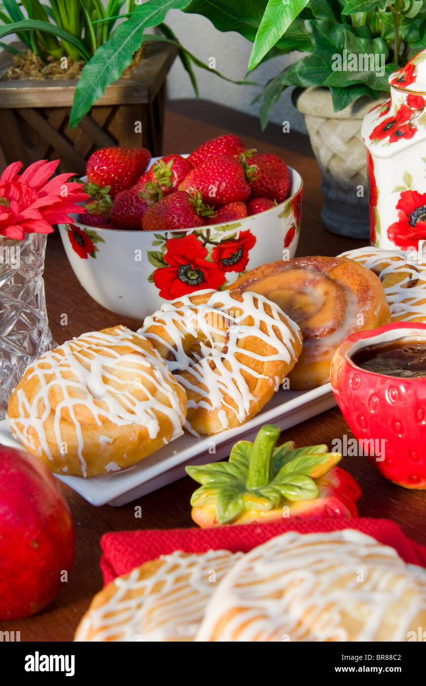 Danish Pastry with Icing Stock Photo - Alamy