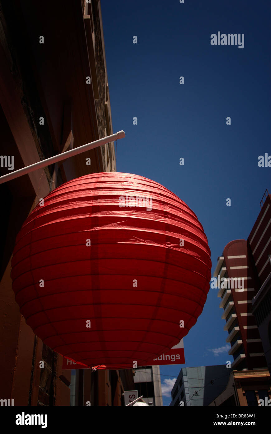 Paper Lanterns in a street in Adelaide Stock Photo - Alamy