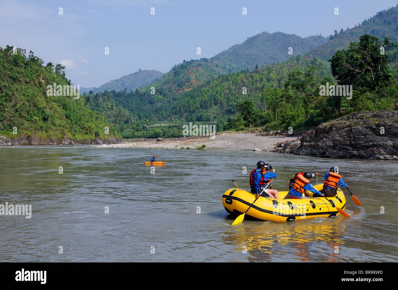 Rafting, Trisuli River, Nepal Stock Photo - Alamy