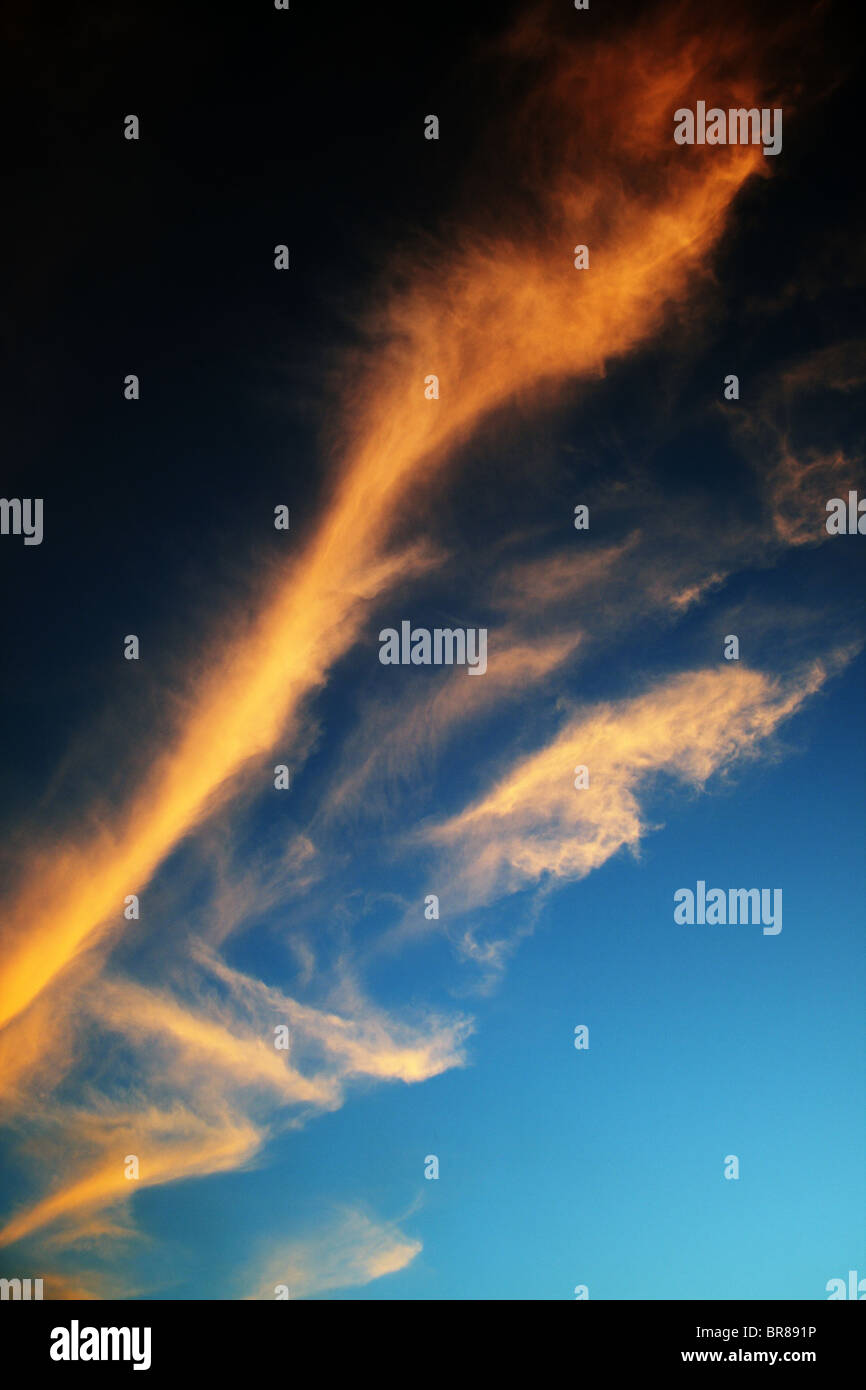 colorful dramatic sky with cloud at sunset Stock Photo - Alamy