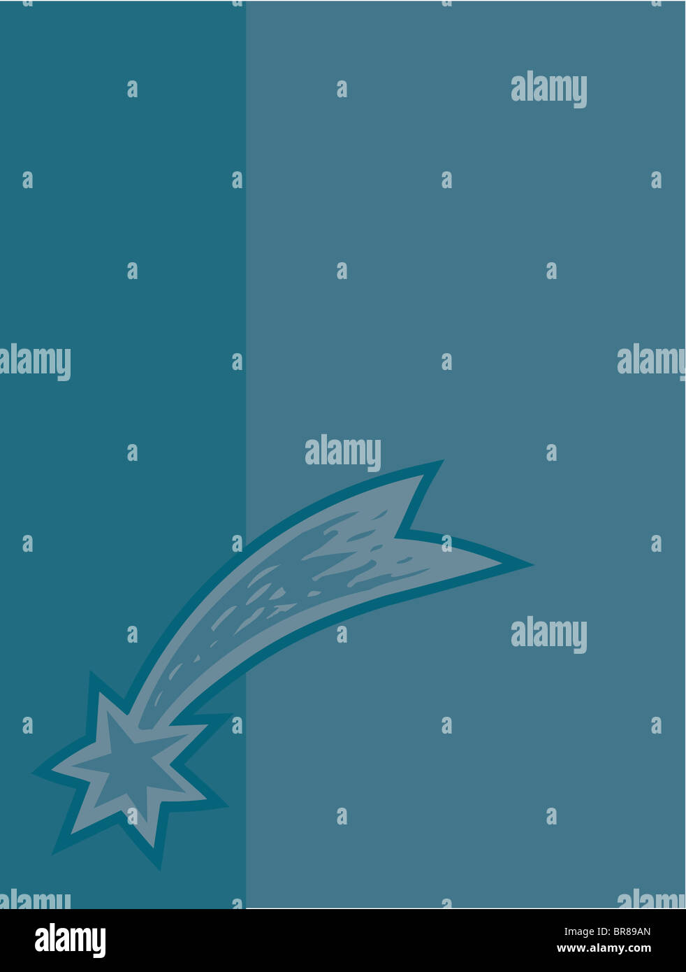 Shooting star on a blue background Stock Photo - Alamy