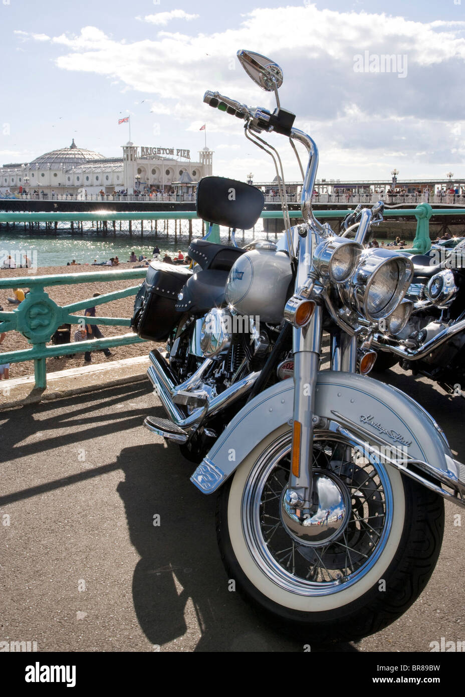 Motorcycles at a Rally in Brighton Stock Photo - Alamy