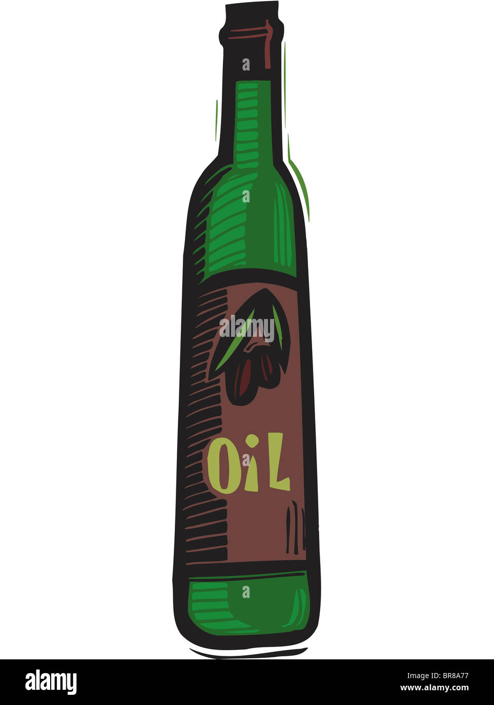 An illustration of a bottle of olive oil Stock Photo - Alamy