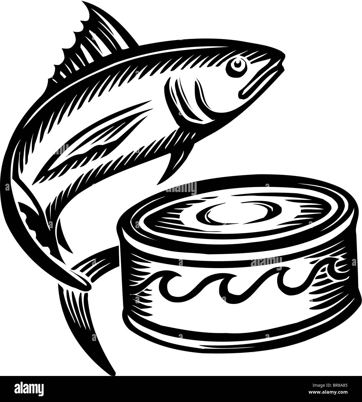 Black white drawing fish hi-res stock photography and images - Alamy