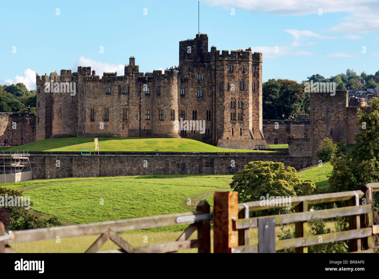 View of Alnwick Castle Stock Photo - Alamy
