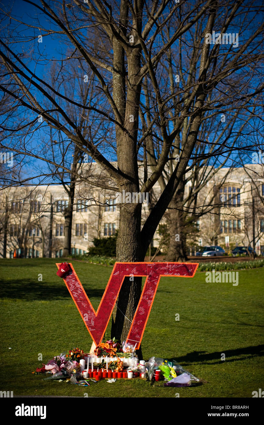 Scenes from the campus of Virginia Tech sight of a shooting masacre ...