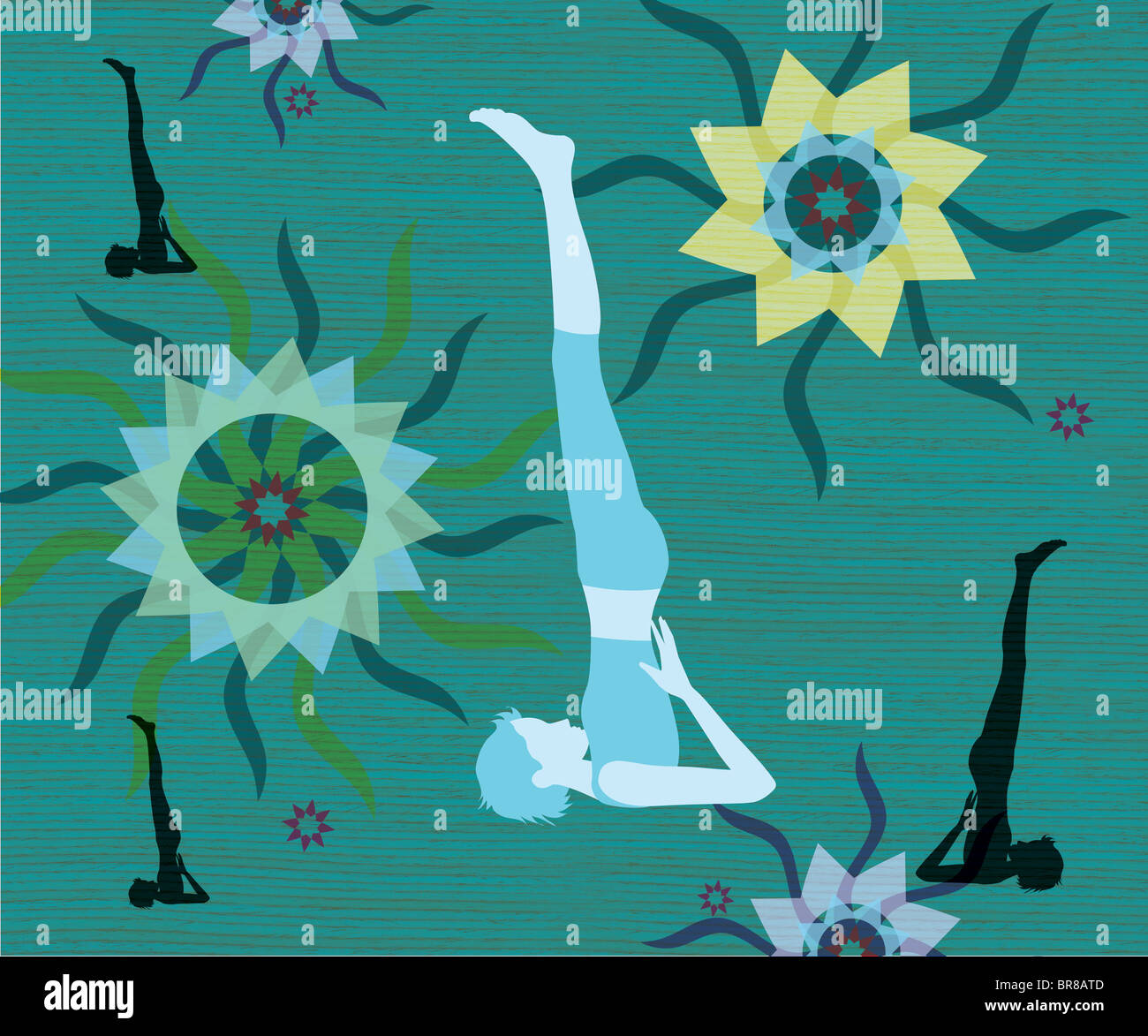 A woman in shoulder stand position Stock Photo - Alamy