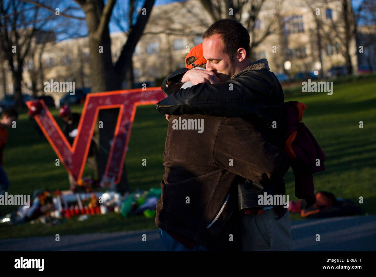Scenes from the campus of Virginia Tech sight of a shooting masacre ...