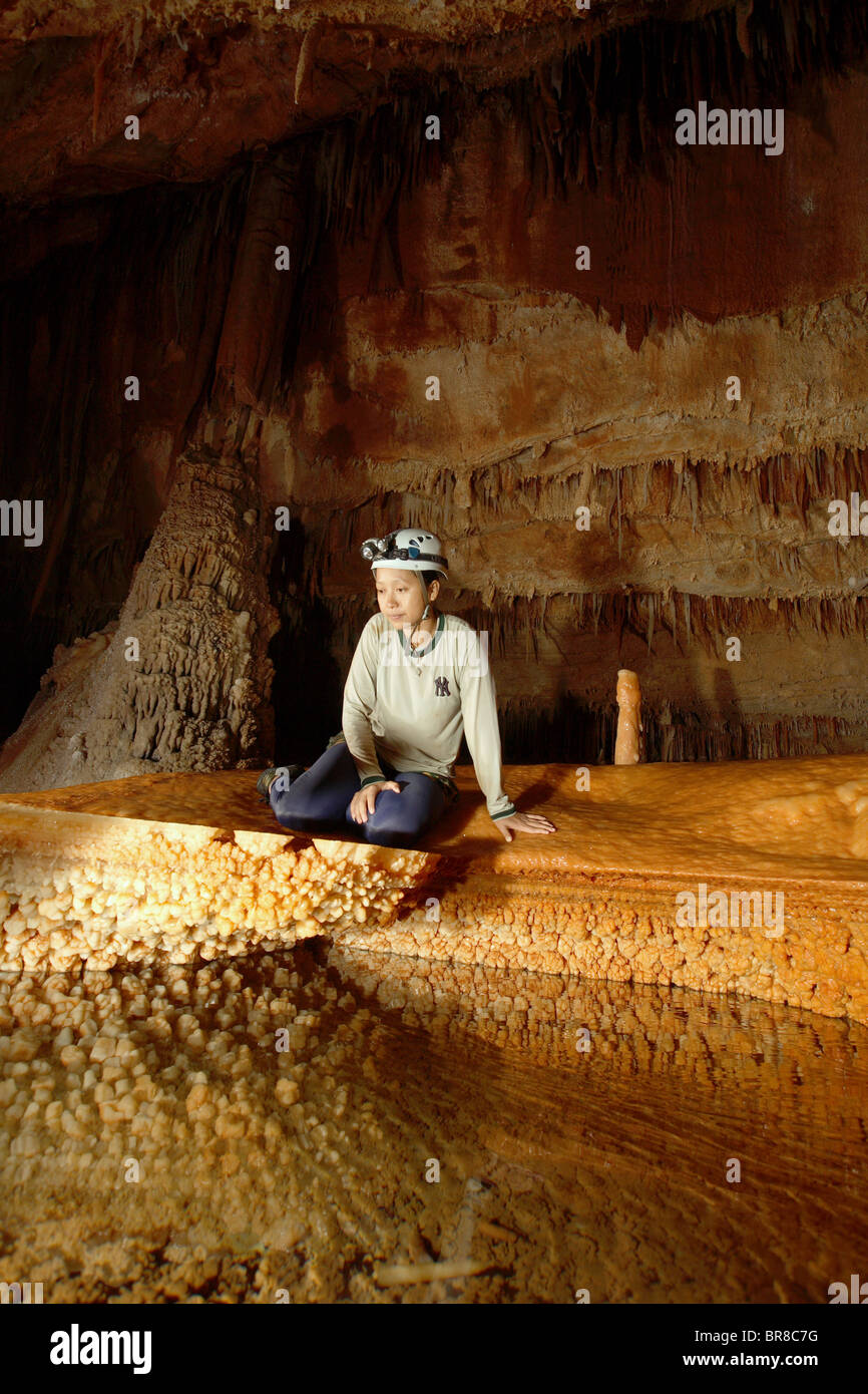 Cave crystals explorer hi-res stock photography and images - Alamy