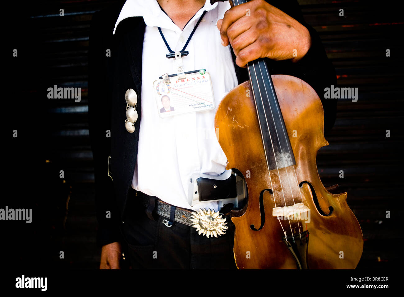 Mariachi violin player poses for a photo in Tijuana BC Mexico Stock ...