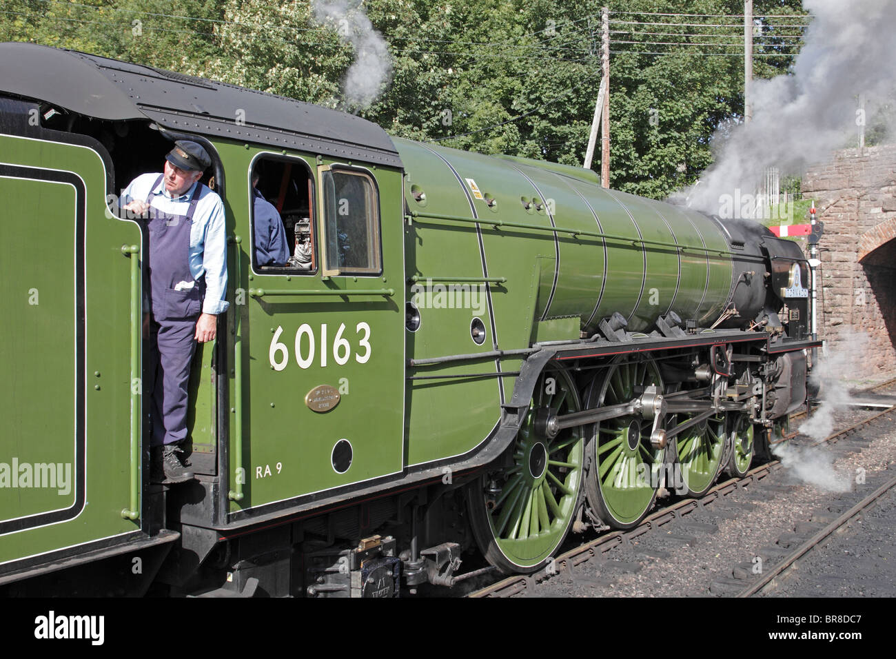 Tornado A1 steam engine no 60163 preparing to leave Bishops Lydeard ...