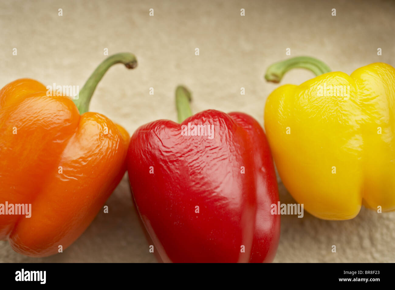 Three bell peppers, close up Stock Photo - Alamy