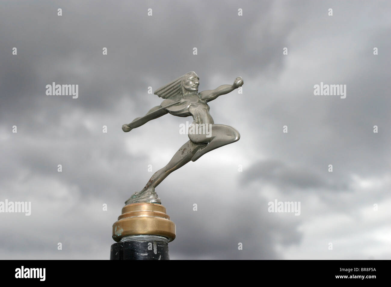 Hupmobile Car Radiator Cap Ornament. Running Red Indian (Native ...