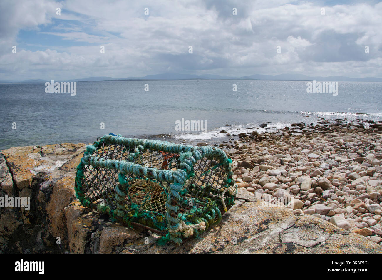 Lobster Pots on Blacksod pier, The Erris Peninsula, Co. Mayo, Ireland ...
