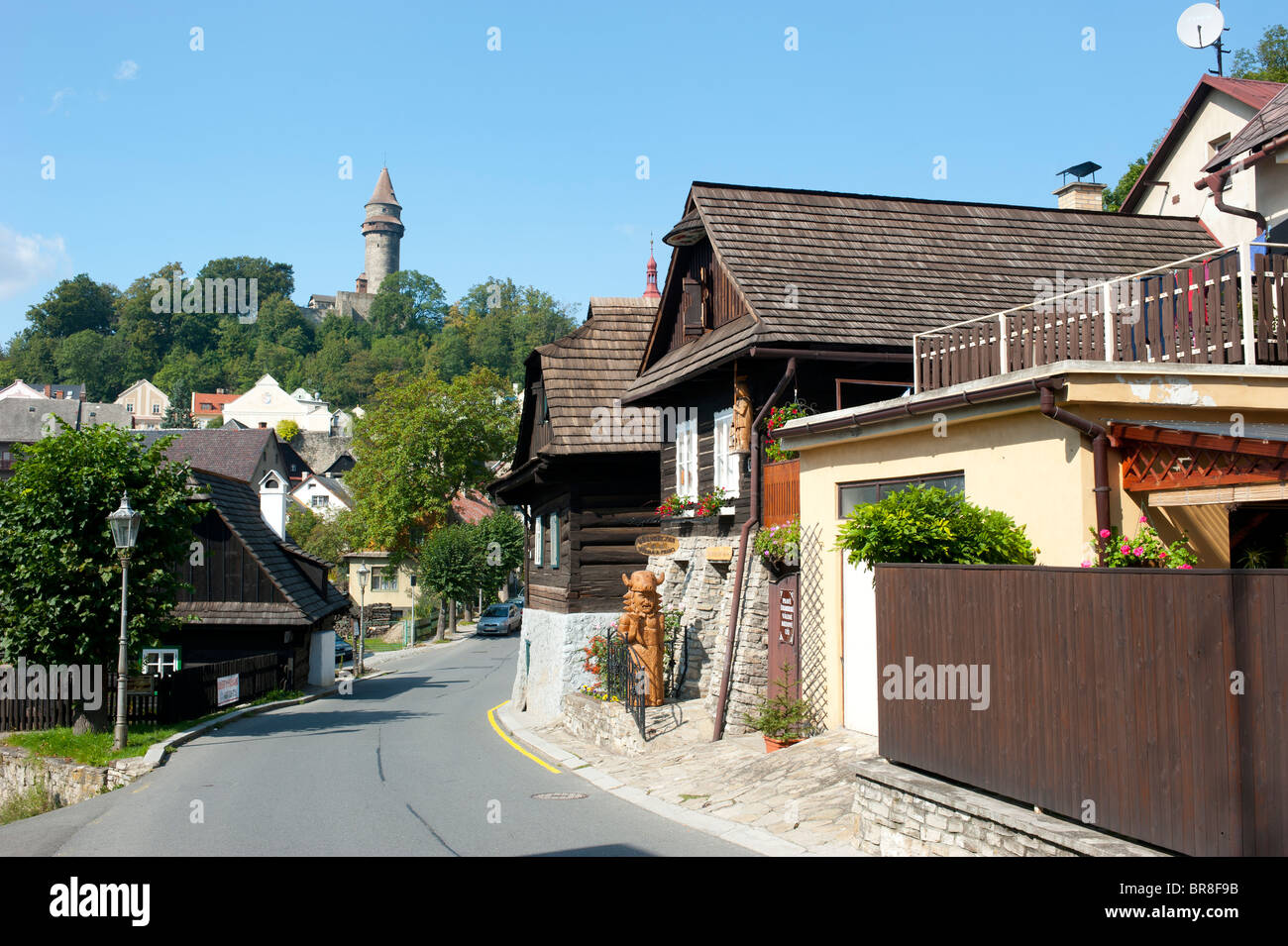 City of Stramberk and castle Stramberska truba, Czech Republic Stock ...