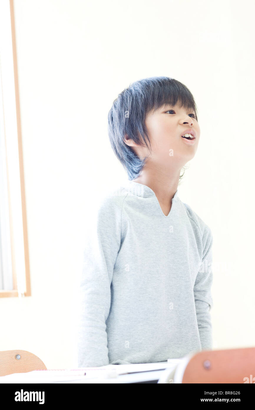 Answering boy school hi-res stock photography and images - Alamy