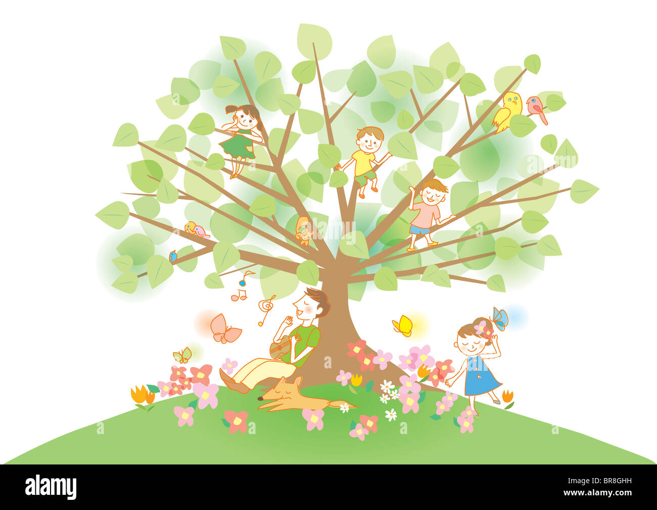 Family and Tree Stock Photo - Alamy