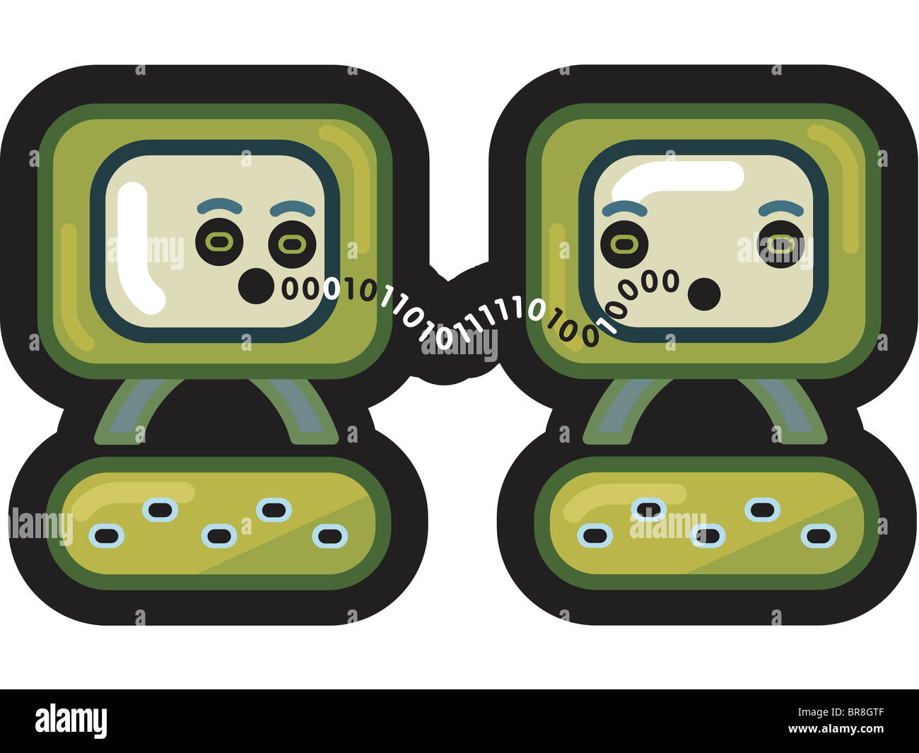 Two computers communicating Stock Photo - Alamy