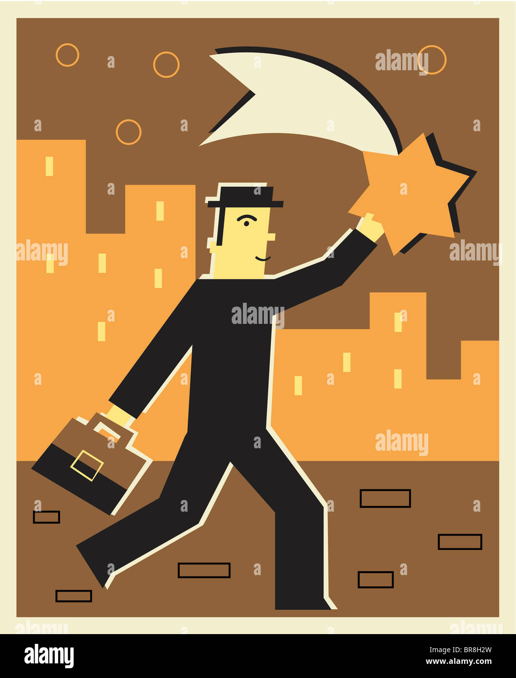 Man reaching for a star Stock Photo - Alamy