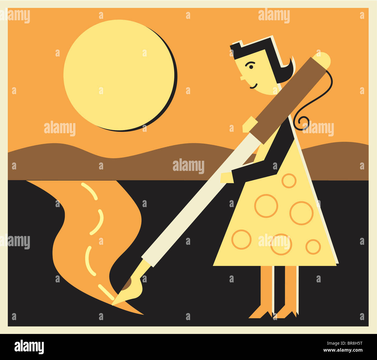 A woman creating her own path Stock Photo - Alamy