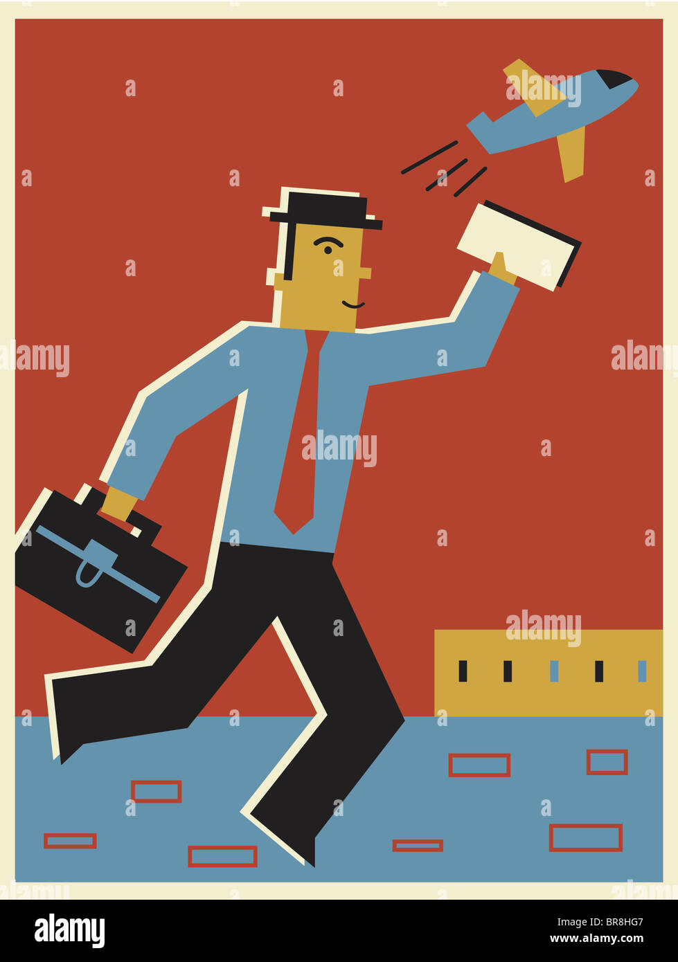 A businessman trying to catch an airplane Stock Photo - Alamy A businessman trying to catch an airplane Stock Photo - Alamy