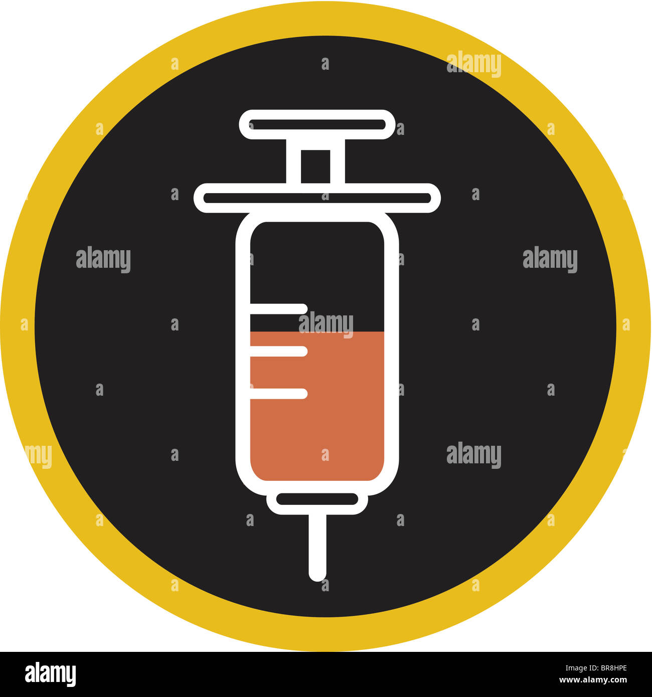 A syringe on black background Stock Photo - Alamy