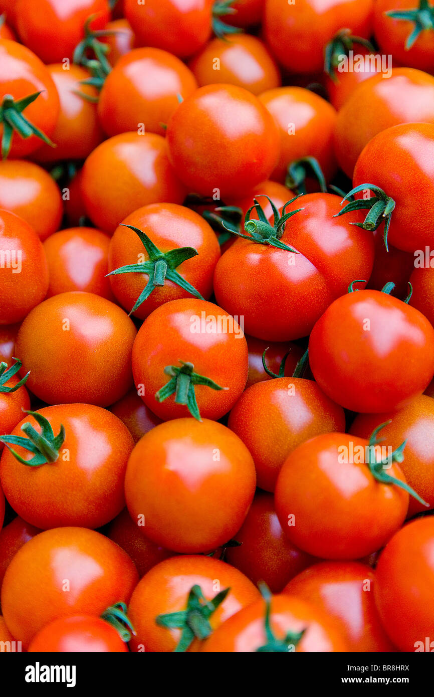 Cherry tomatoes, close up, full frame Stock Photo - Alamy