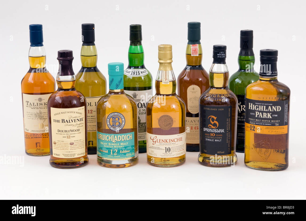 A variety of single malt Scotch whiskies from all major whiskey ...