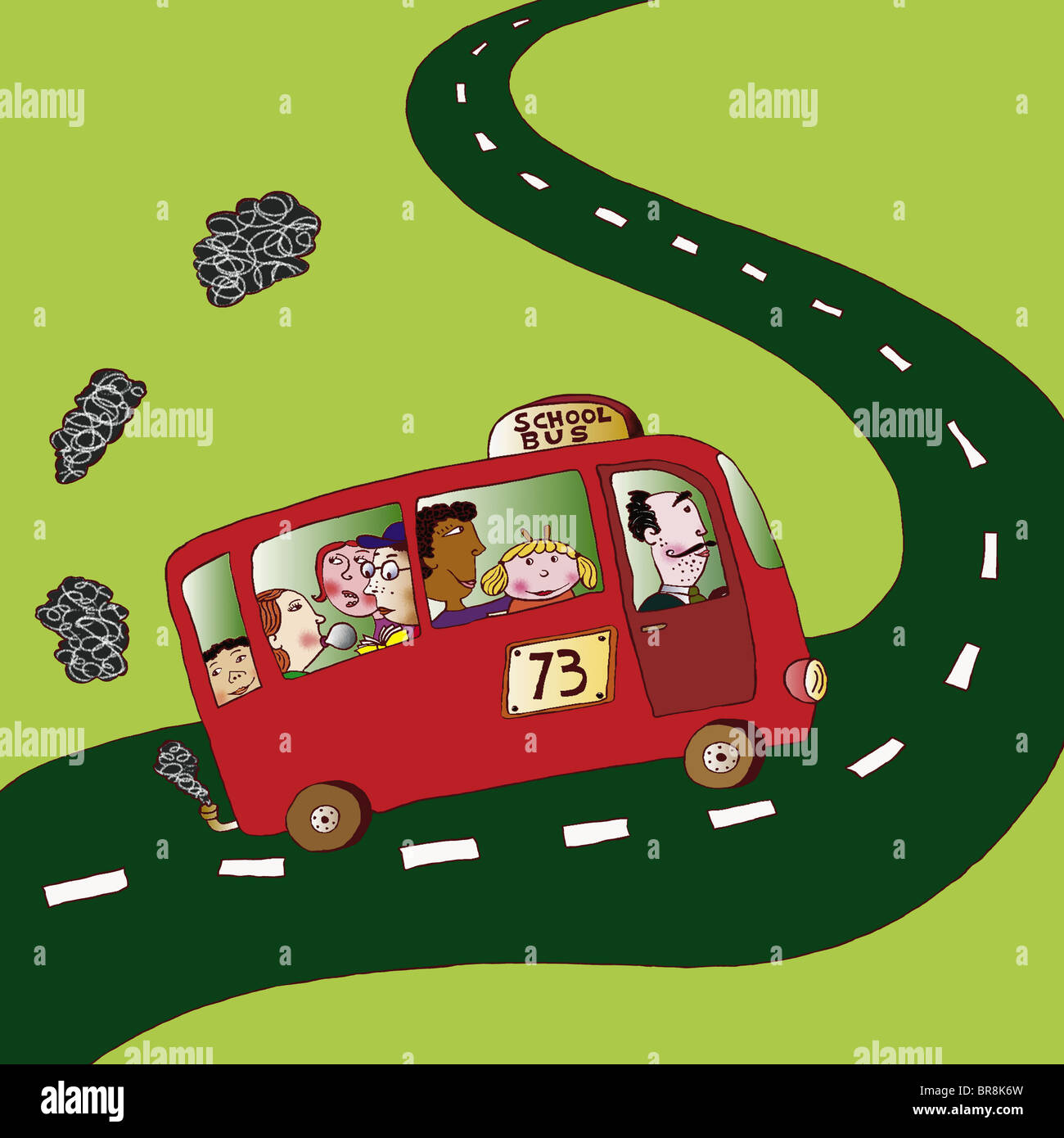 Curved Road Cartoon