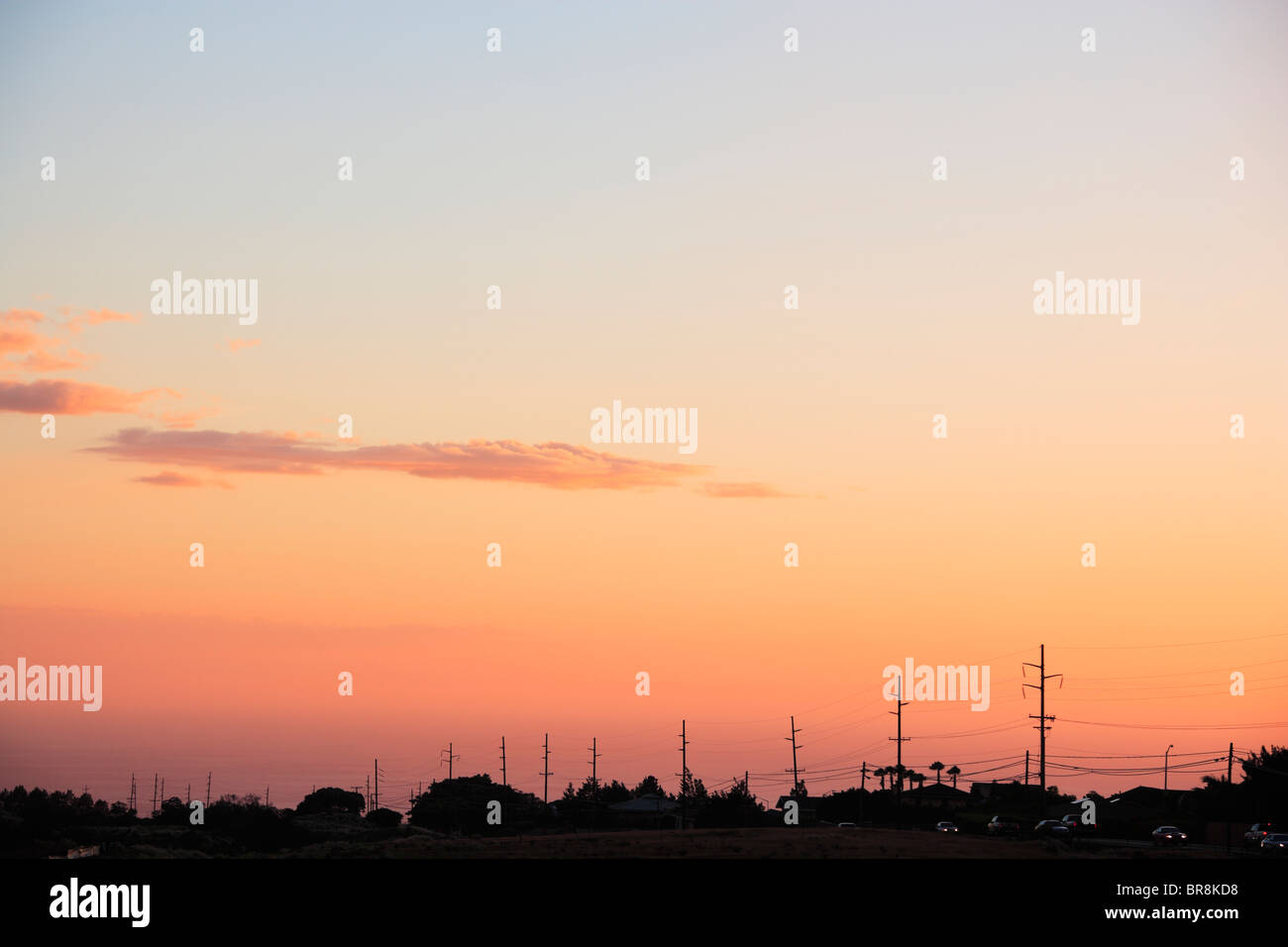 Townscape at dusk Stock Photo - Alamy