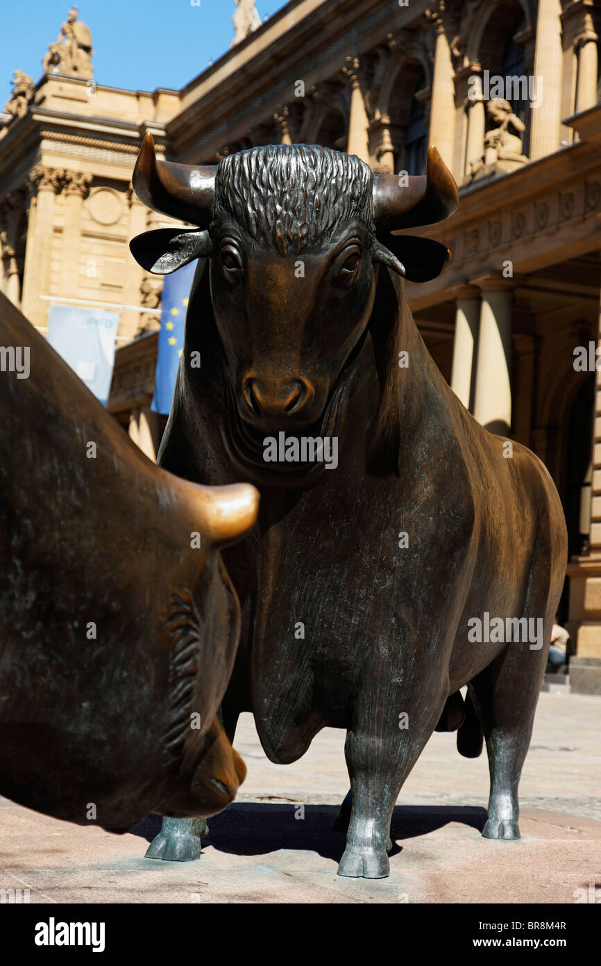 The bear and the bull, Frankfurt Stock Exchange, Frankfurt am Main ...